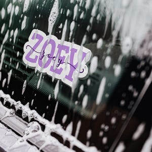 Personalized Cursive Name Sticker - Custom Colorful Text Decal Stickers ...