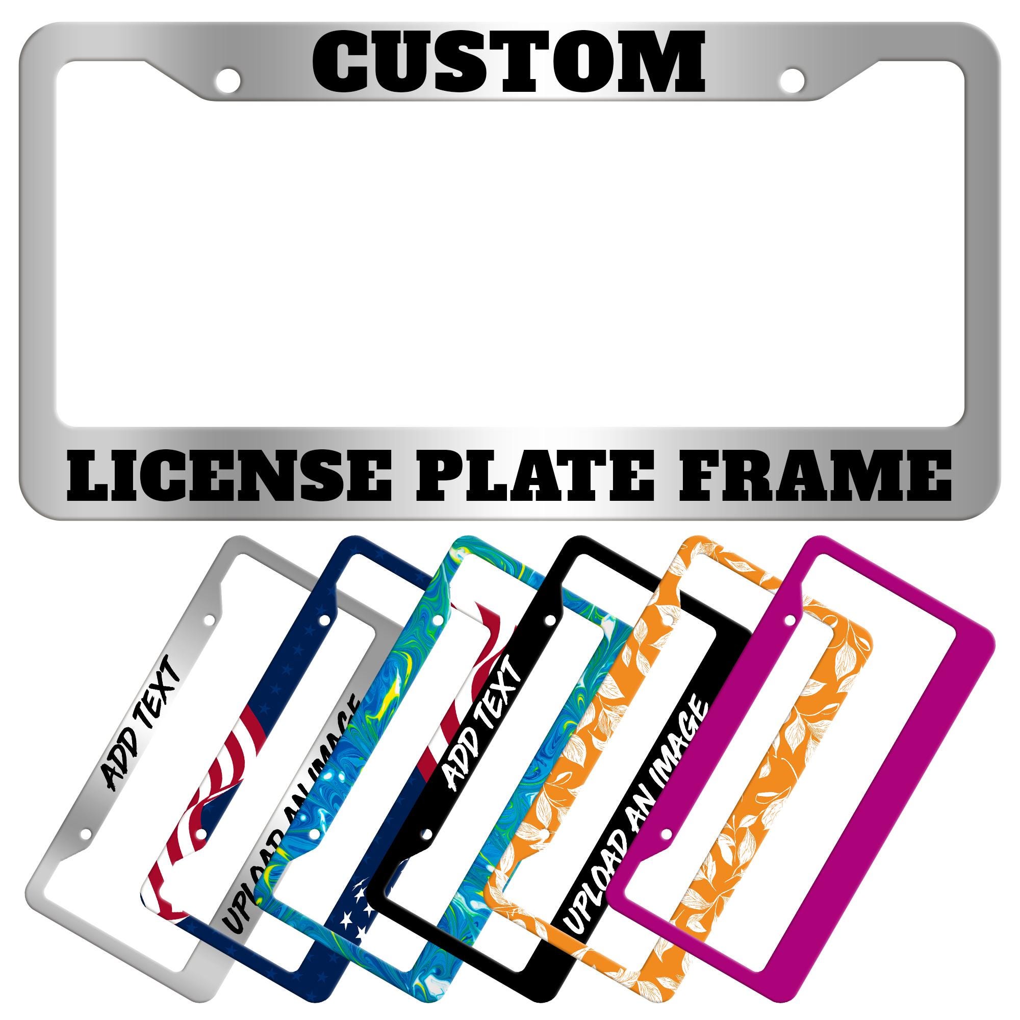 Custom License Plate Frame - Upload Your Own Image - Personalized ...