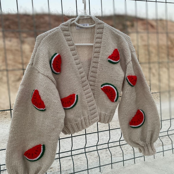 Watermelon Cardigan - Etsy