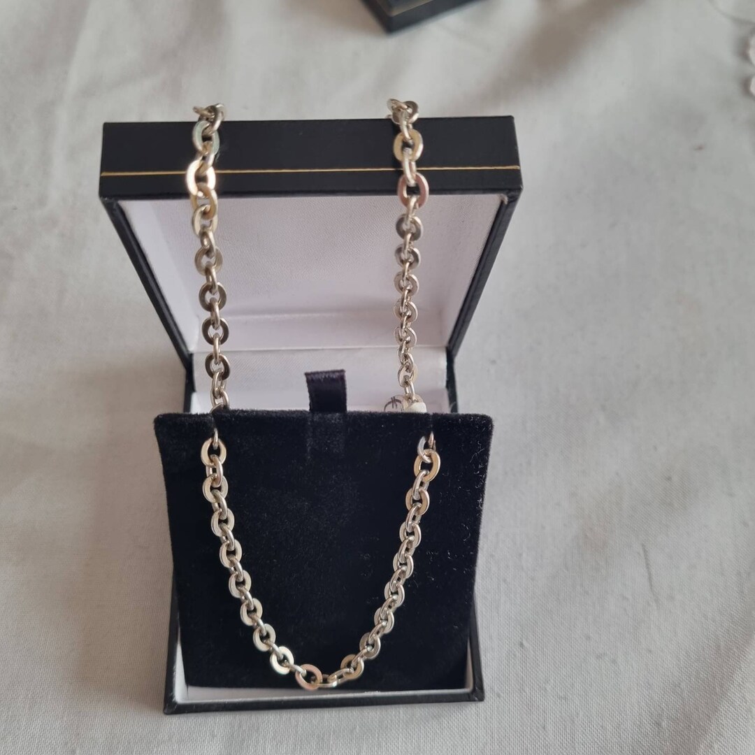 Sterling Silver Heavy Link Chain - Etsy