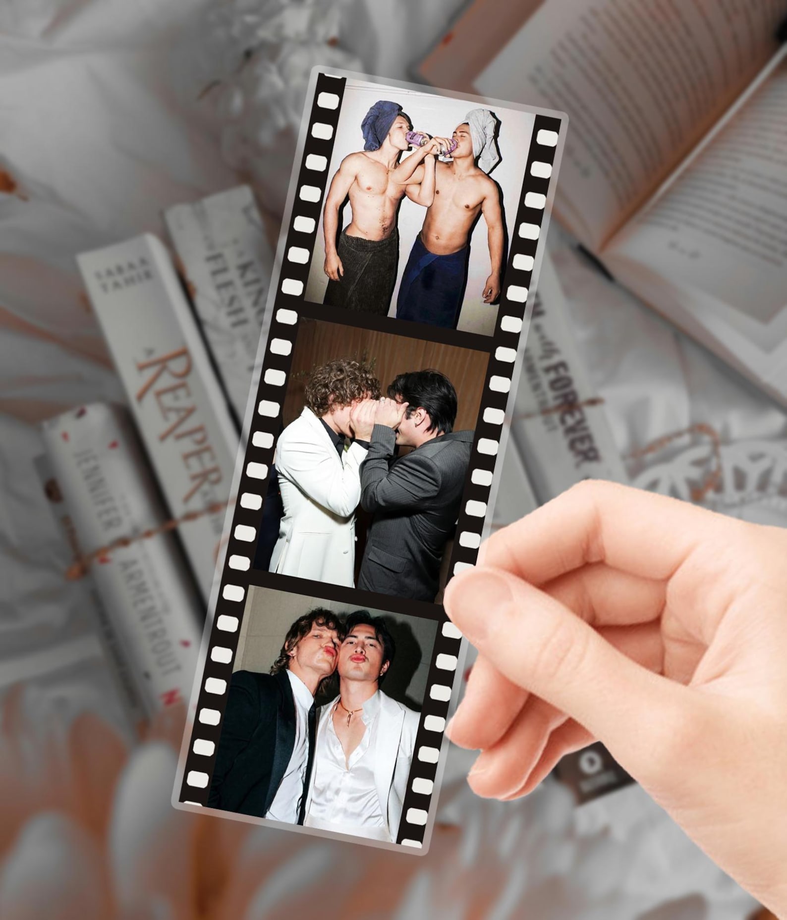 Connor Storrie & Hudson Williams Photo Strip Bookmark, Laminated Glossy ...