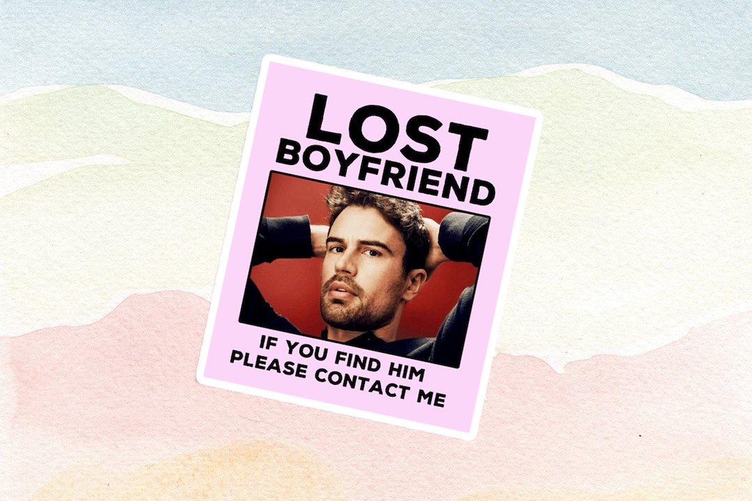 Theo James Lost Boyfriend Glossy Waterproof Vinyl Sticker - Etsy