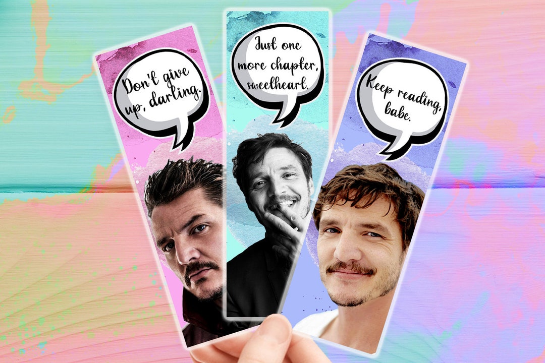 Pedro Pascal Bookmarks, Pedro Pascal Inspired Bookmark, Handmade Book ...