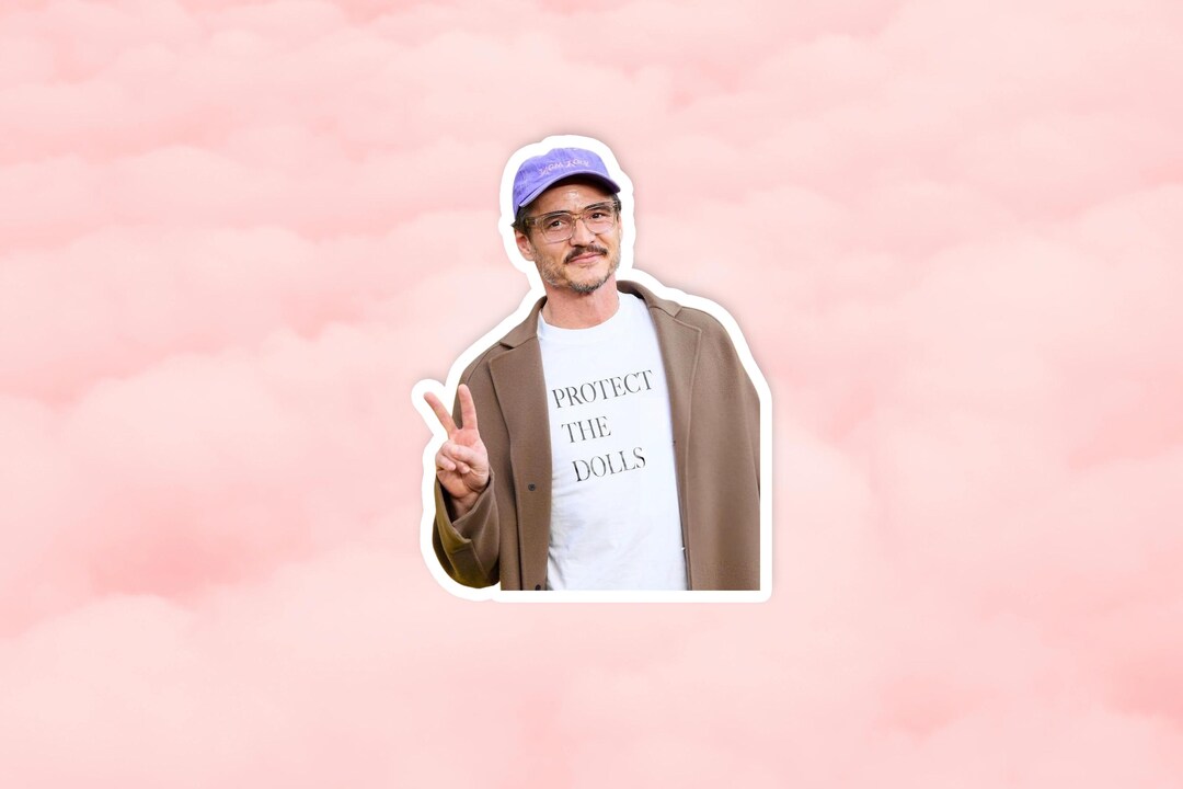Pedro Pascal Sticker, Glossy Vinyl Decal, Fan Gift, Pedro Pascal ...
