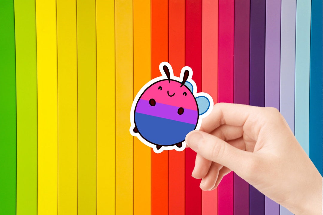 Bisexual Bee Sticker, Pride Sticker, Queer Sticker, Lgbtqia Sticker - Etsy