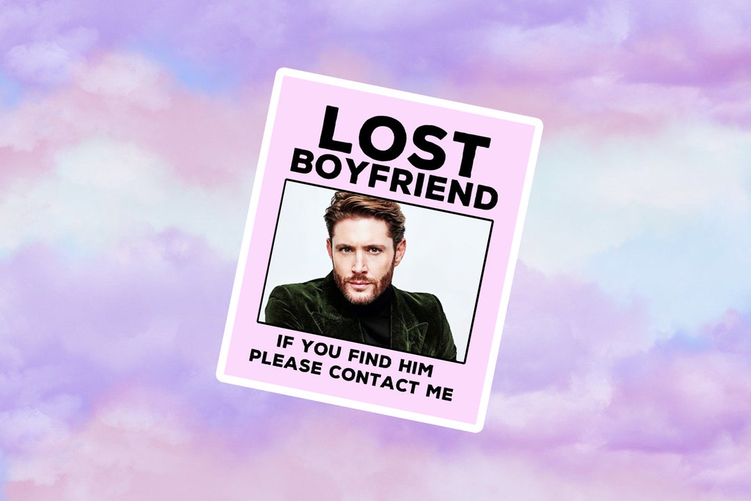 Jensen Ackles Lost Boyfriend Sticker, Laptop Decal, Fan Gift, Jensen ...