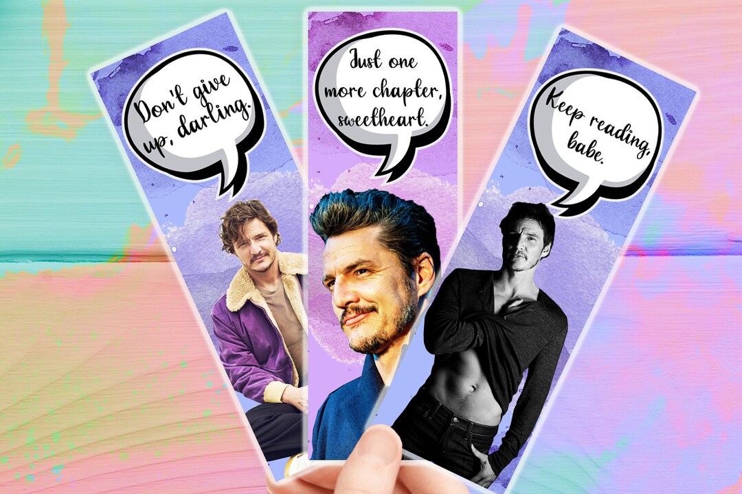 Pedro Pascal Bookmarks, Pedro Pascal Inspired Bookmark, Handmade Book ...