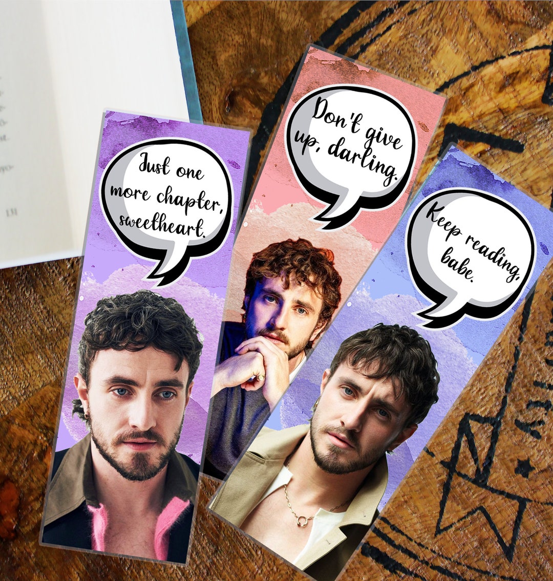Paul Mescal Bookmarks, Glossy Laminated Book Page Holder Set, Reader ...