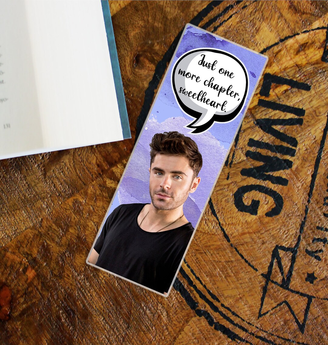 Zac Efron Bookmark, Glossy Laminated Book Page Holder, Reader Gift - Etsy