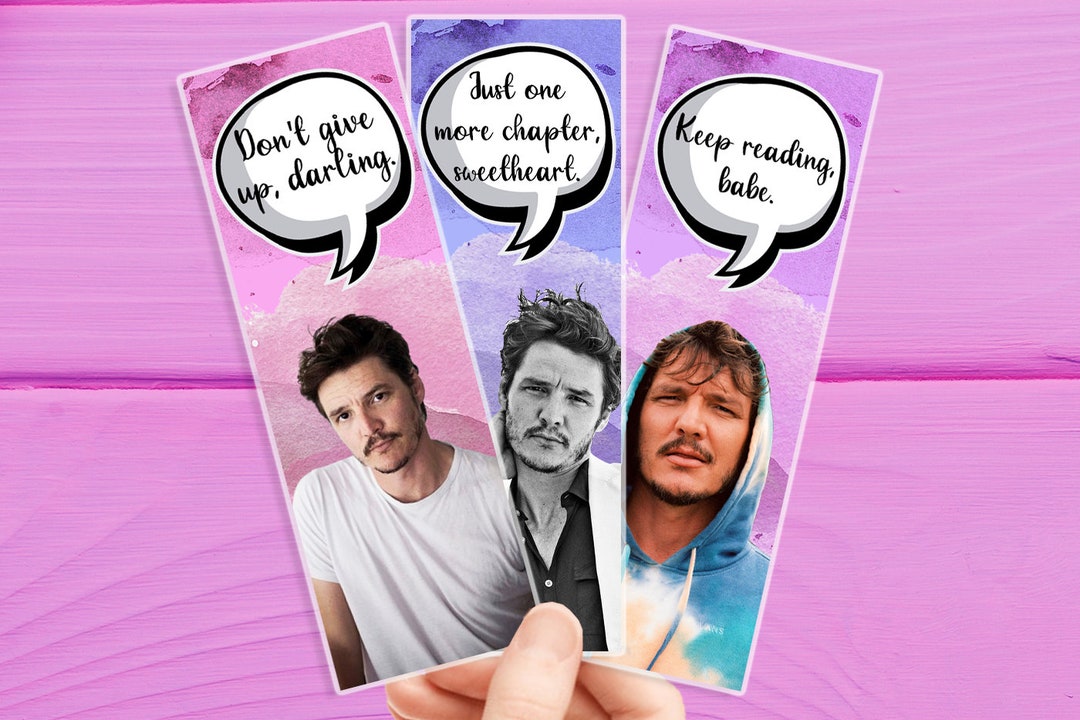 Pedro Pascal Bookmarks, Pedro Pascal Inspired Bookmark, Handmade Book ...