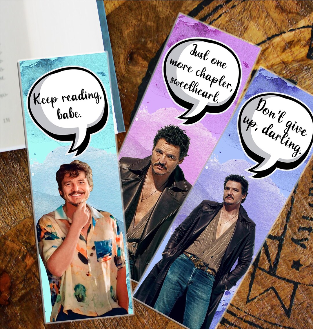 Pedro Pascal Bookmarks, Pedro Pascal Inspired Bookmark, Handmade Book ...