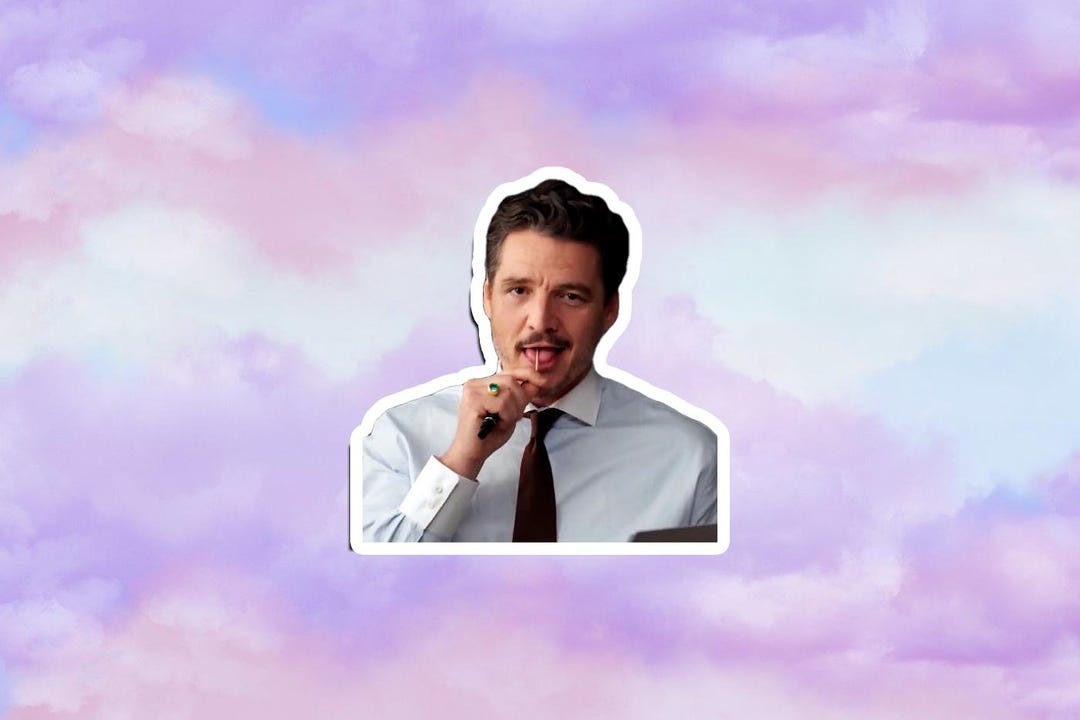 Pedro Pascal Vinyl Sticker: Waterproof Glossy Decal - Etsy