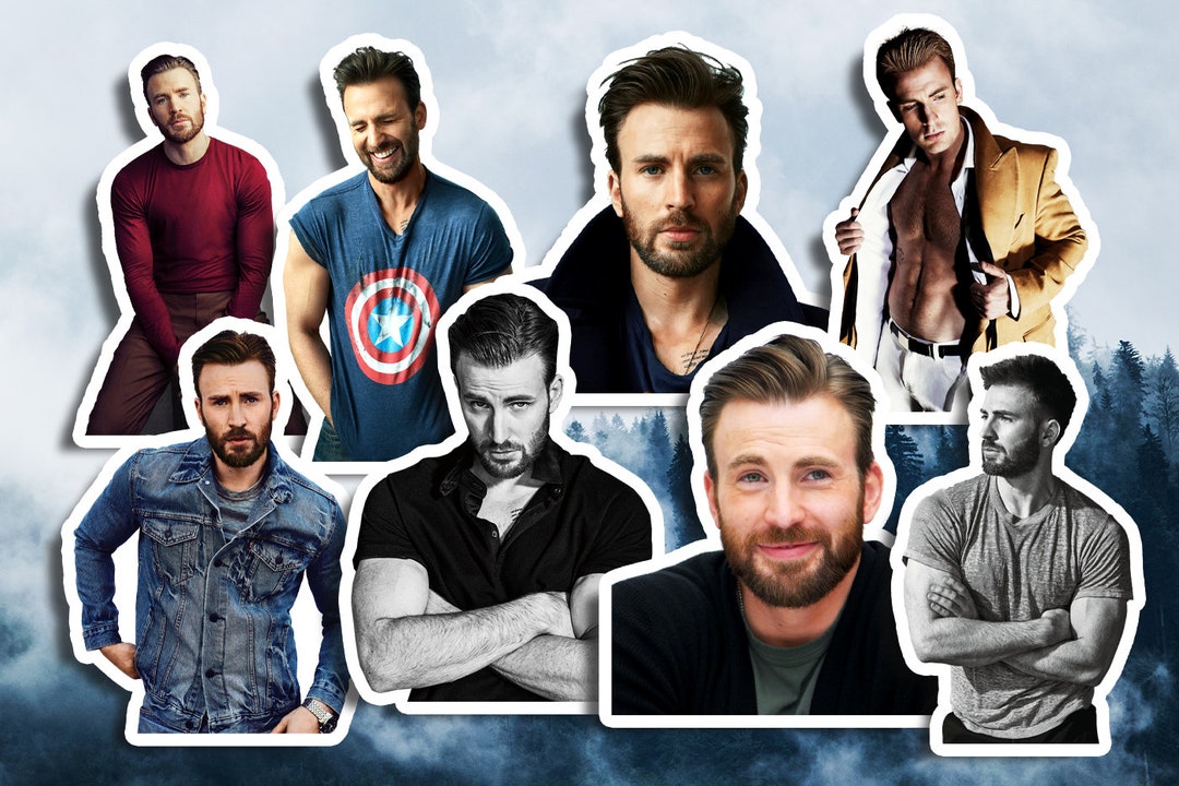 Chris Evans Stickers, Waterproof, Glossy Vinyl Stickers, Chris Evans ...
