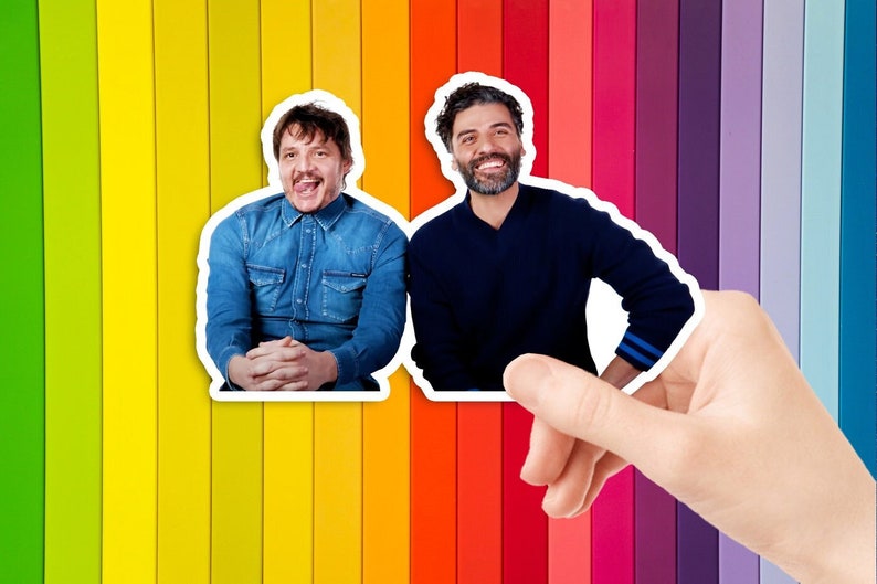 Pedro Pascal & Oscar Isaac Waterproof Sticker, Laptop Decal - Etsy