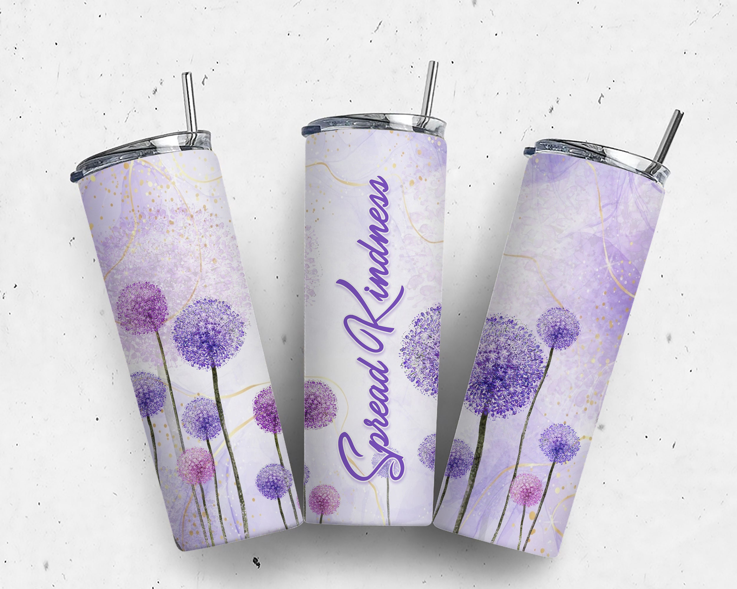 20oz Skinny Tumbler Spread Kindness Sublimation Design Templates ...