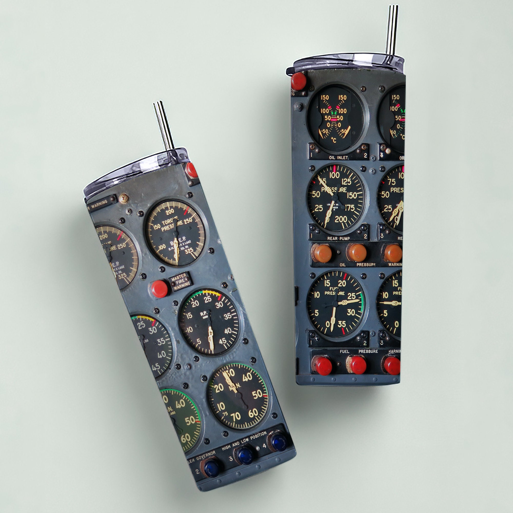 Flight Instruments Panel Pilot Tumbler Wrap PNG Designs Sublimation ...