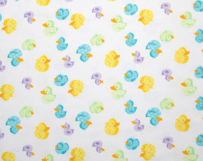 Multicolor Rubber Ducks Super Snuggle Flannel Fabric Yardage by the ...