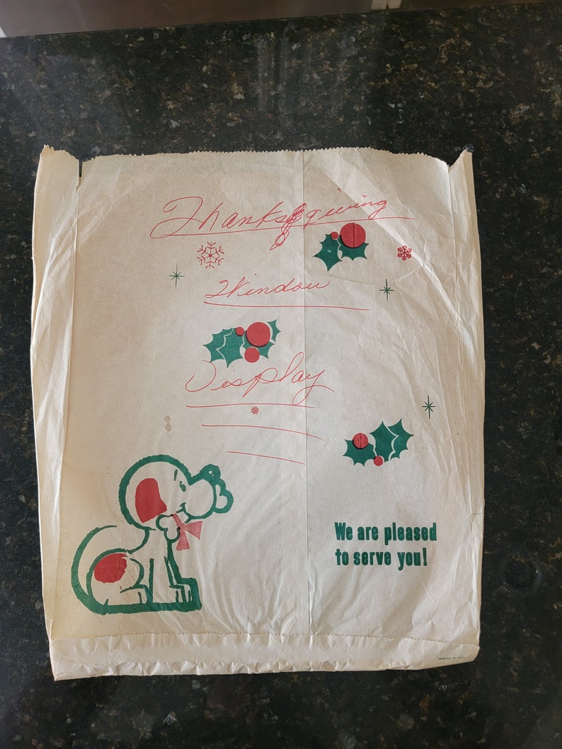 Vintage Gibson Christmas Card Bag - Etsy