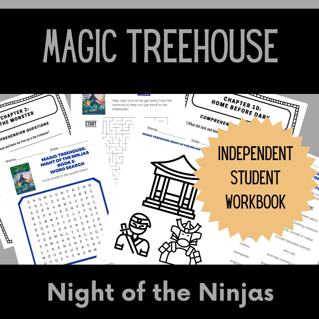 Magic Treehouse: Night of the Ninjas (book 5) Comprehension and ...