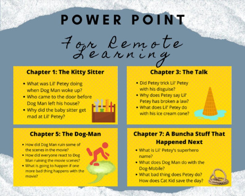 Dog Man and Cat Kid (book 4) Comprehension Questions (commercial Use ...