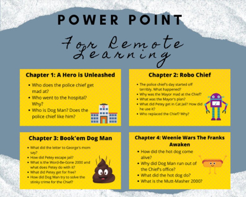 Dog Man (book 1) Comprehension Questions (commercial Use) - Etsy