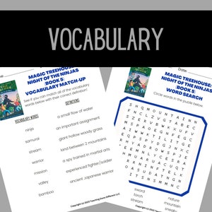 Magic Treehouse: Night of the Ninjas (book 5) Comprehension and ...