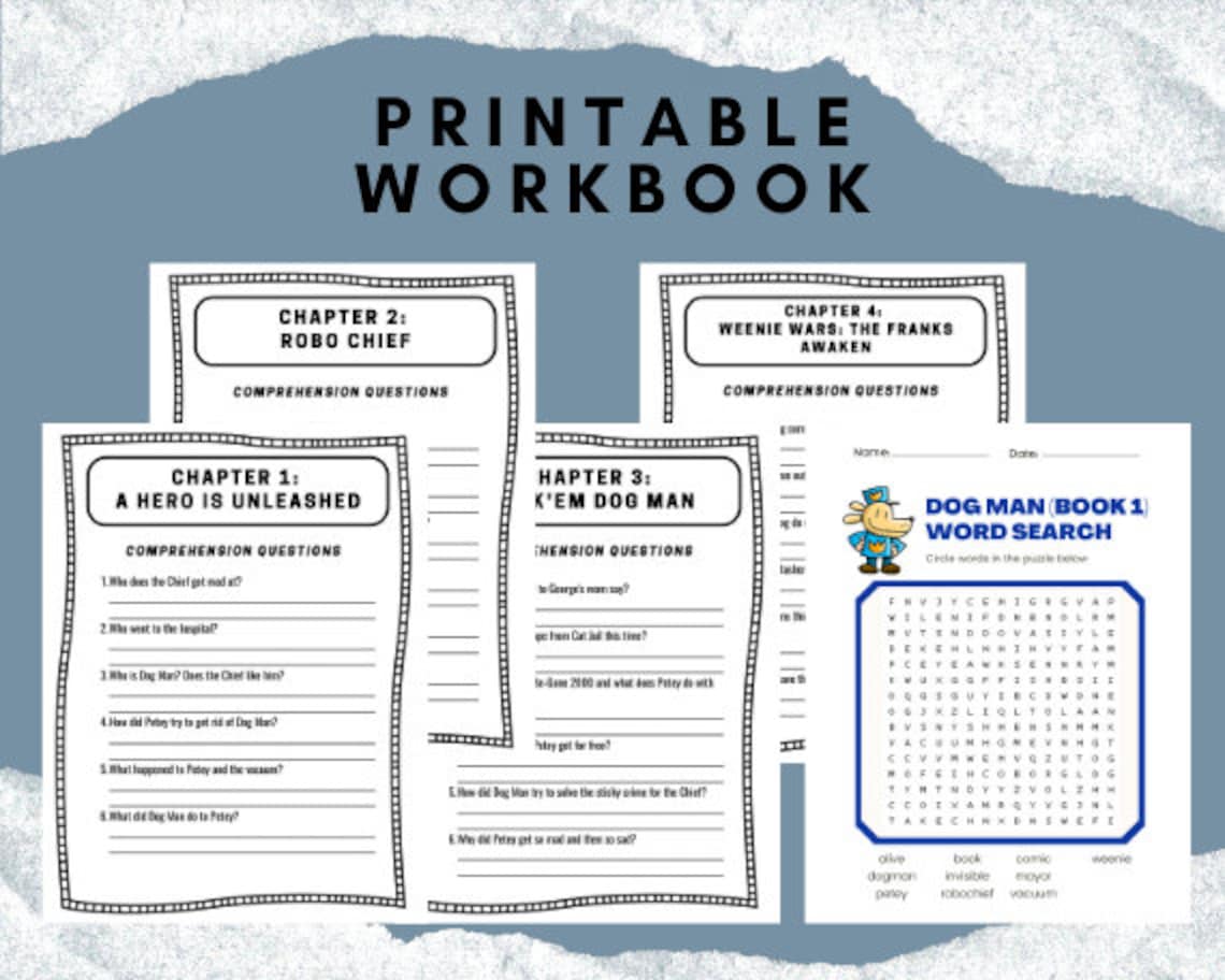 Dog Man (book 1) Comprehension Questions (commercial Use) - Etsy