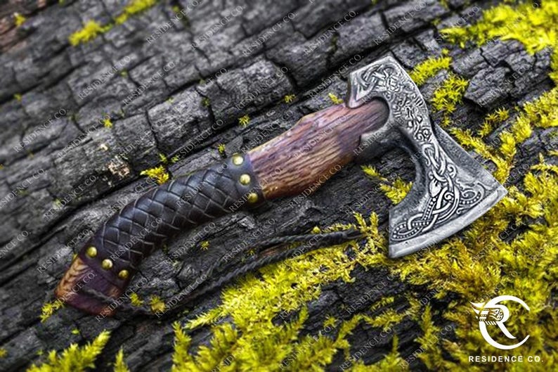 Viking Forged Axe - RAGNAR, Viking Axe, Personalised Hatchet, Viking ...