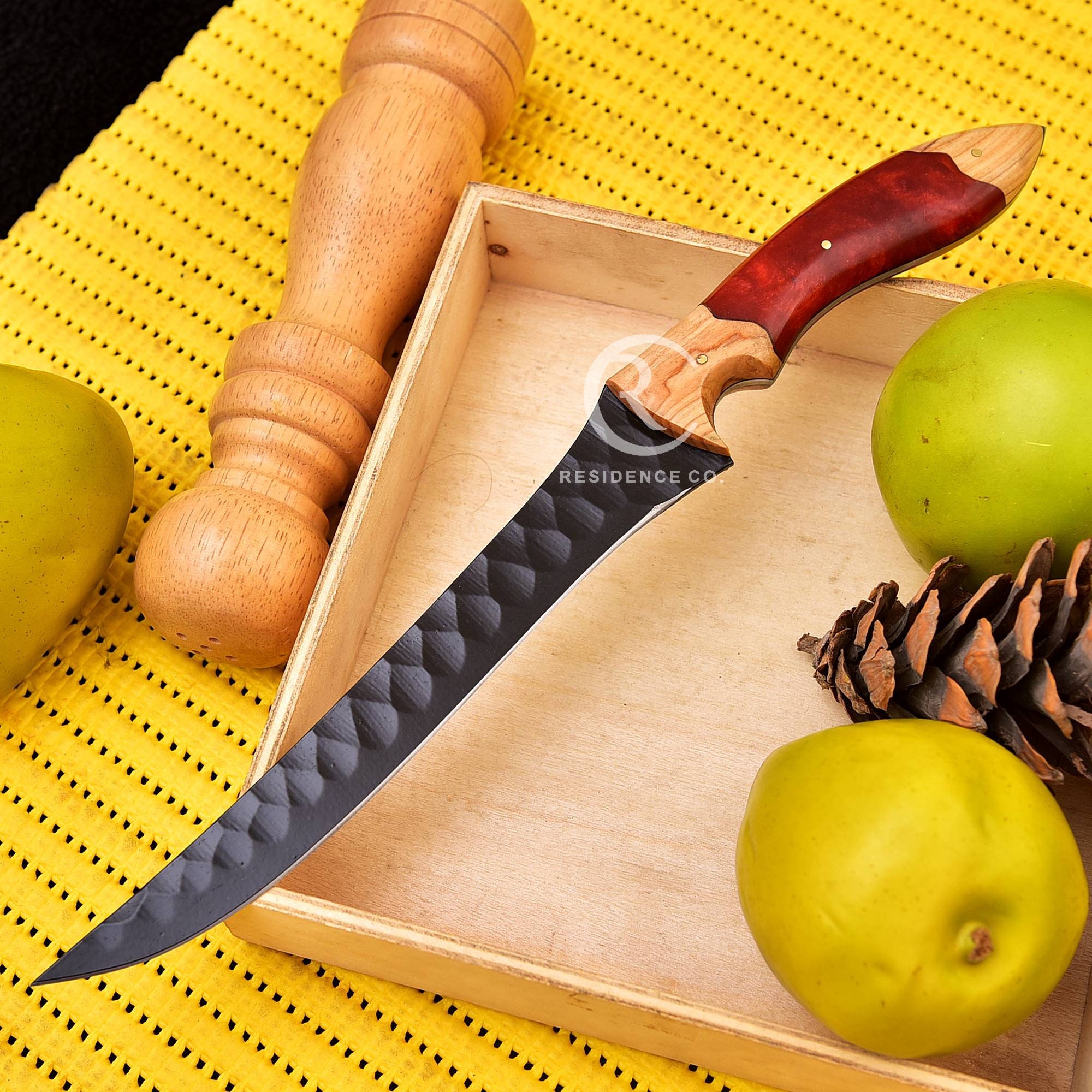 Carbon Steel Fillet Fishing Knife, Handmade Fillet Knife, Kitchen Knife ...