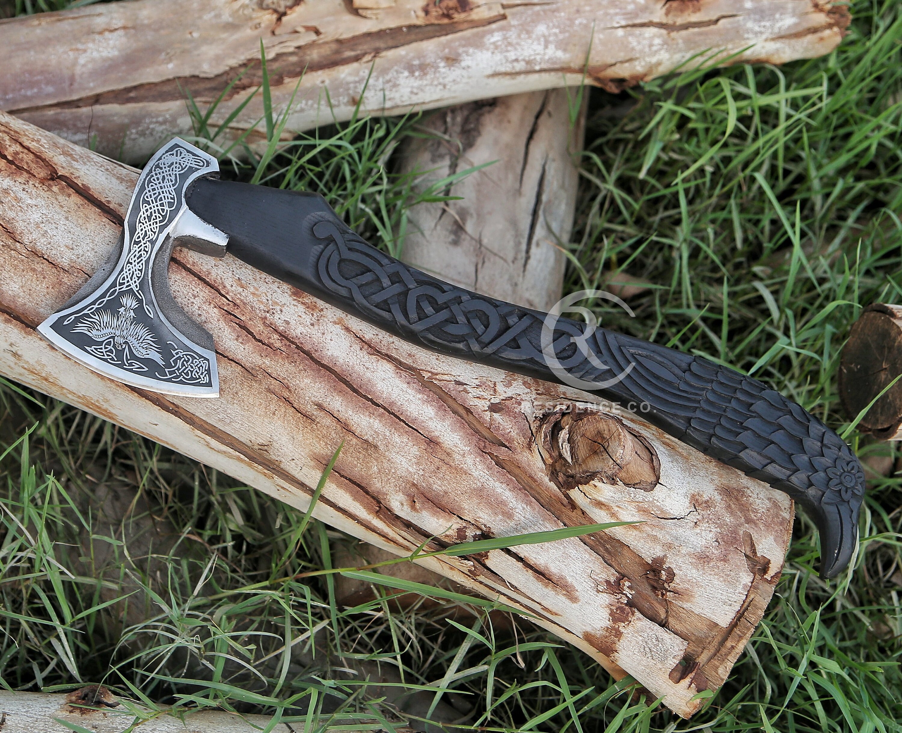 Viking Axe, Raven Engraved Axe, Viking Forged Axe, Personalized Hatchet ...