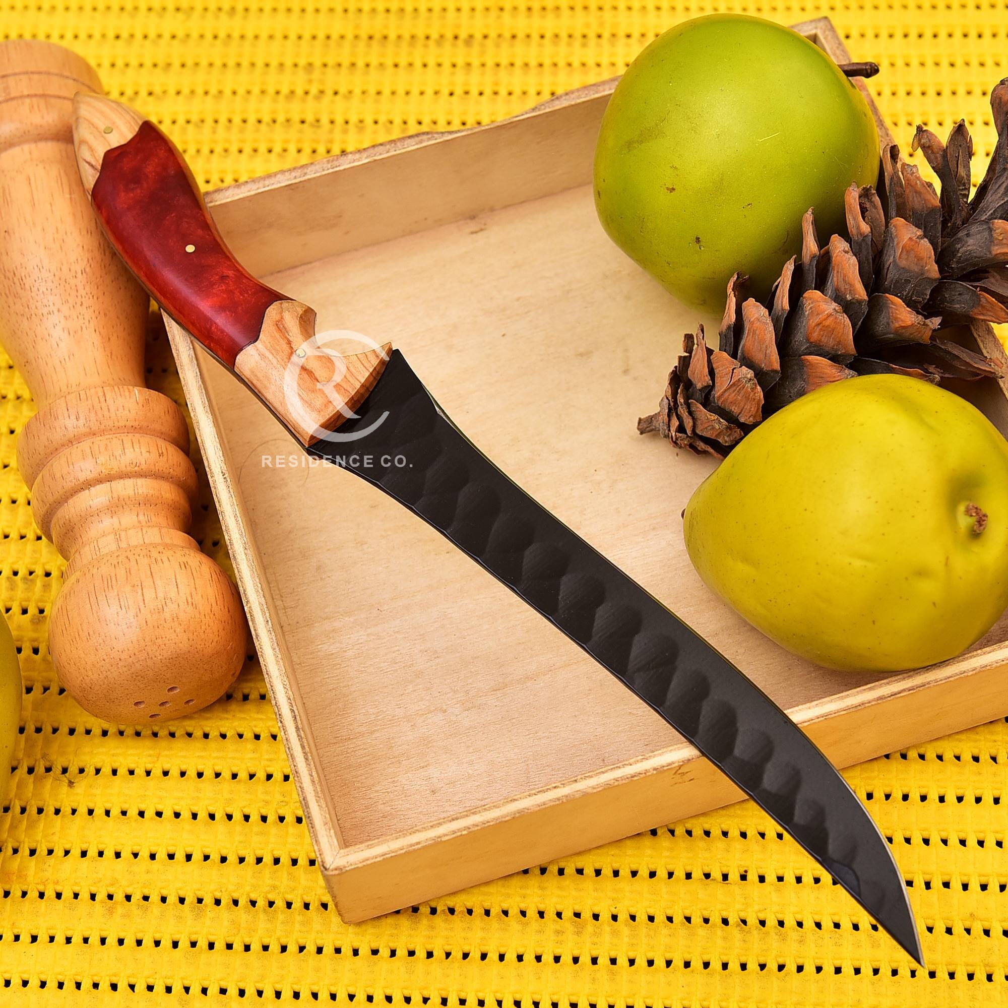 Carbon Steel Fillet Fishing Knife, Handmade Fillet Knife, Kitchen Knife ...