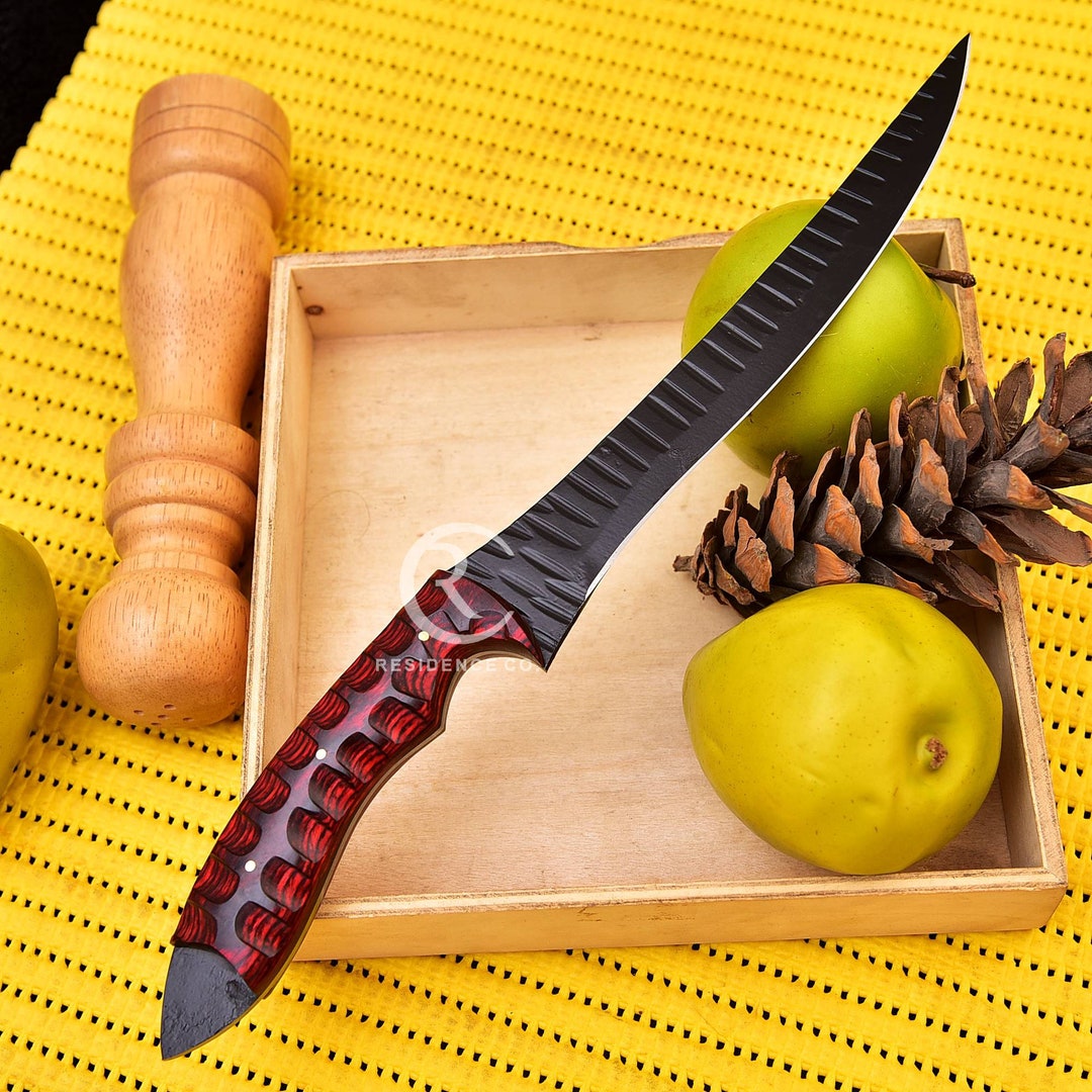 Carbon Steel Fillet Fishing Knife, Handmade Fillet Knife, Kitchen Knife ...