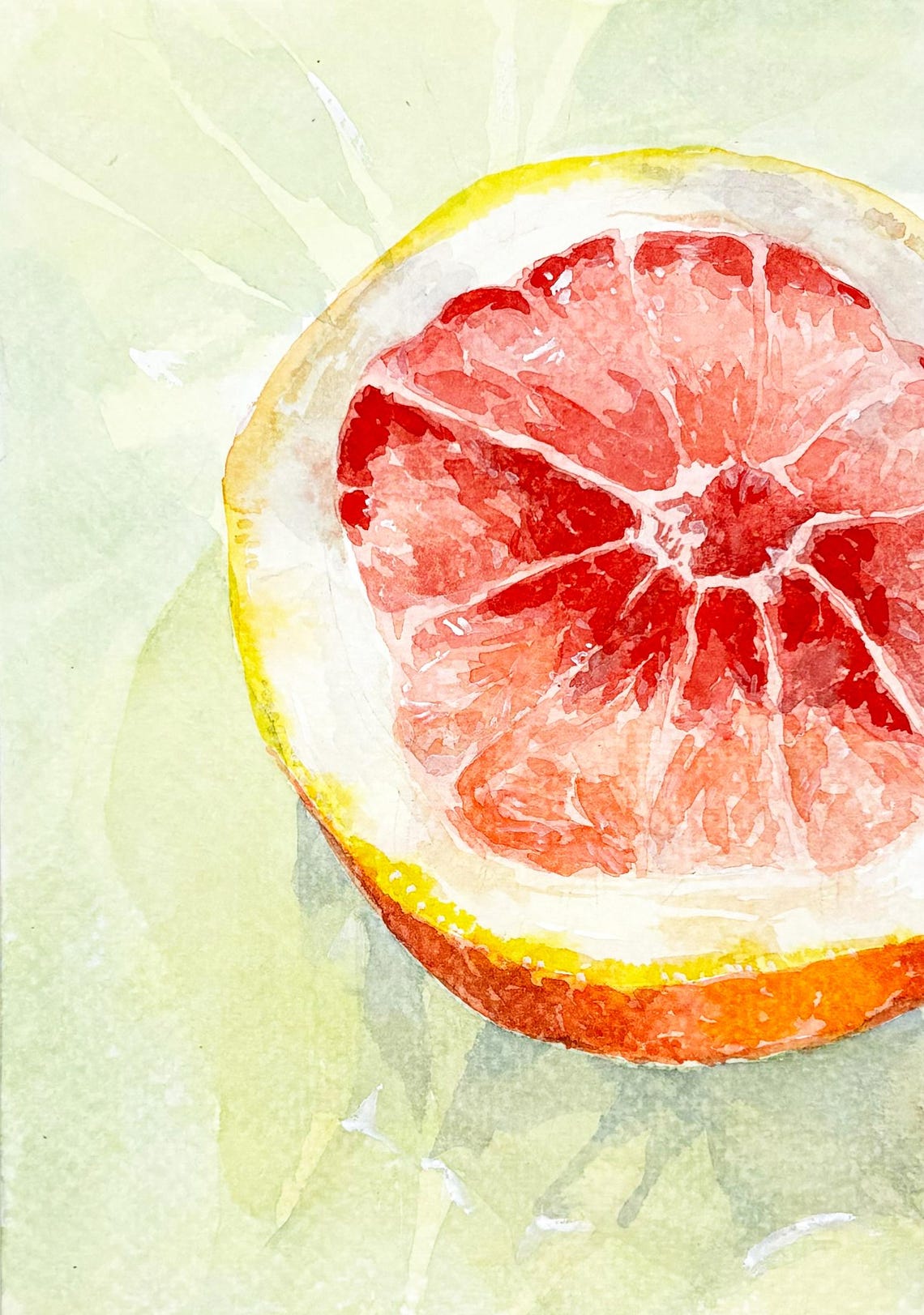 Original Hand-painted Fruit Watercolor Wall Art | Postcard Art ...