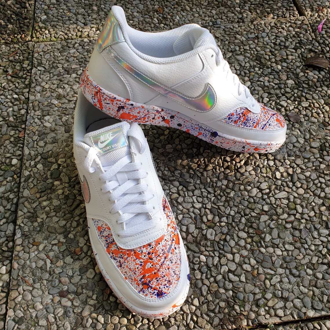 Color Splash Custom Nike Court Vision Low Handpainted in - Etsy