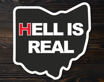 Hell is Real Ohio Billboard Sticker waterproof - Etsy