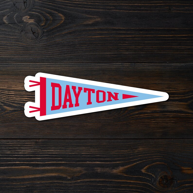 Dayton Chapel Blue/ Light Blue Pendant Flag Sticker - Etsy