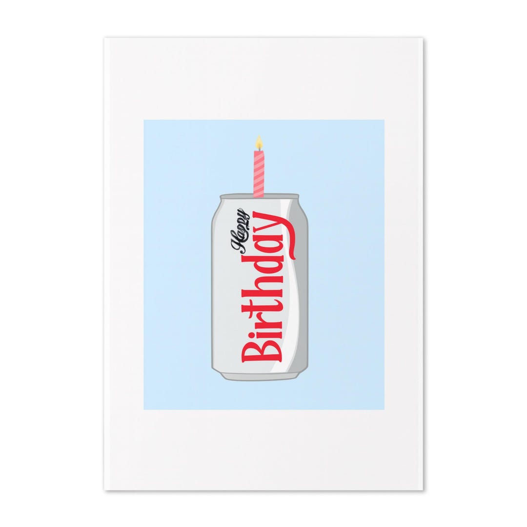 Soda Birthday Greeting Card - Etsy