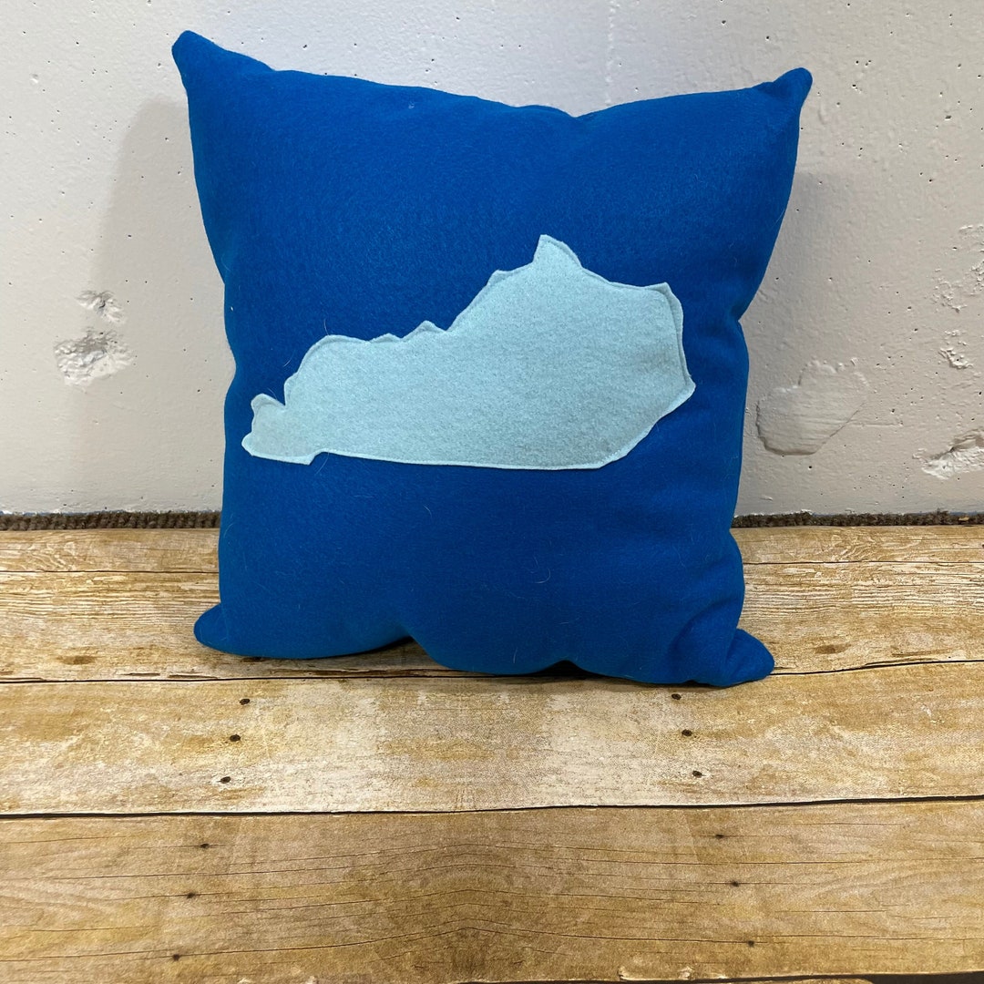 Blue State of Kentucky Pillow - Etsy