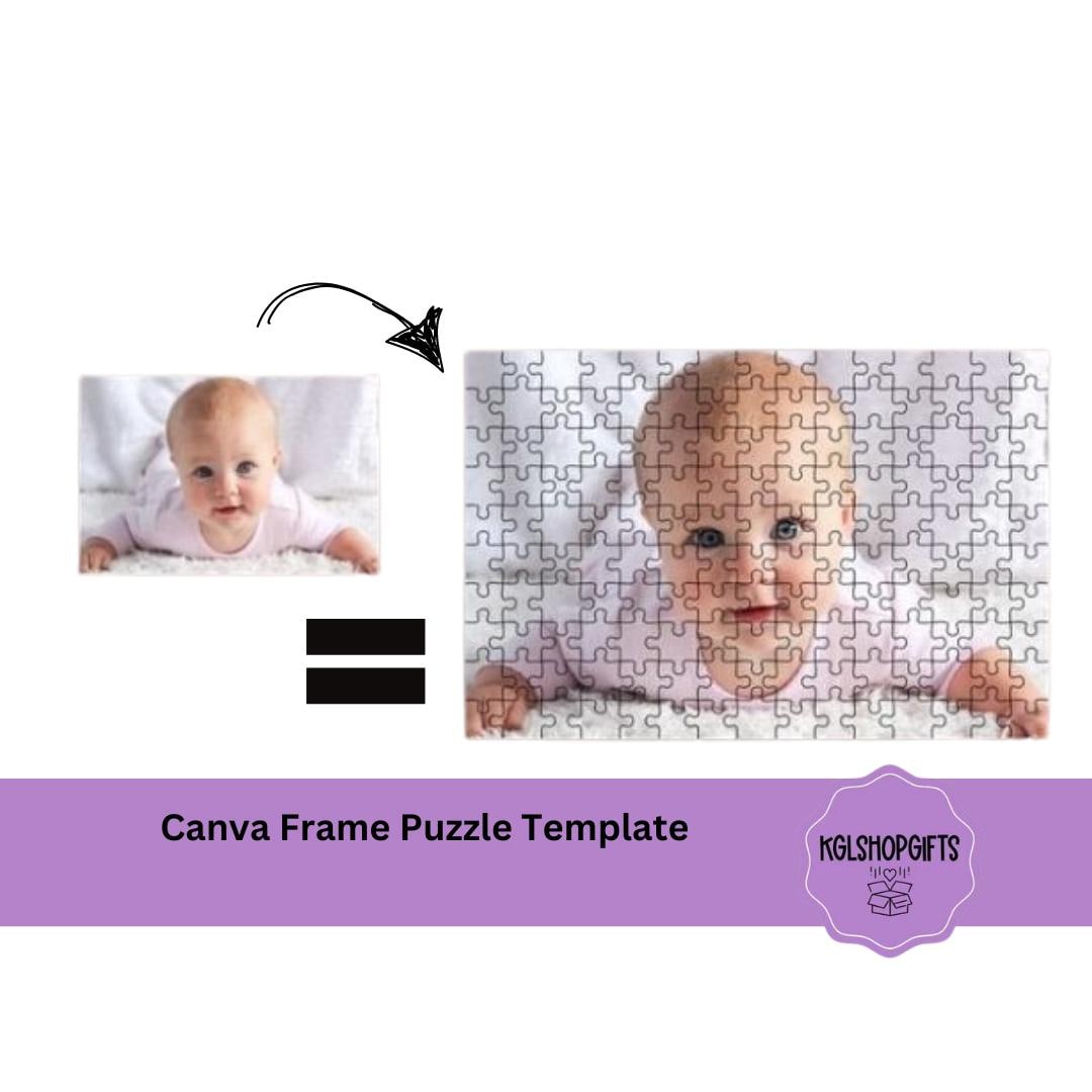 Jigsaw Puzzle Canva Mockup Template - Etsy