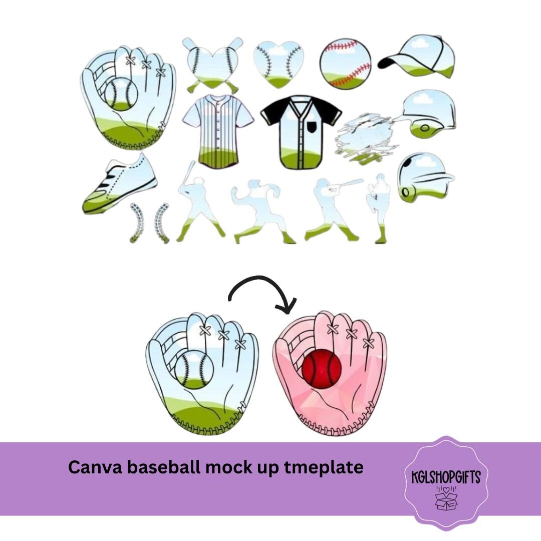 Baseball Canva Frames Templates - Etsy