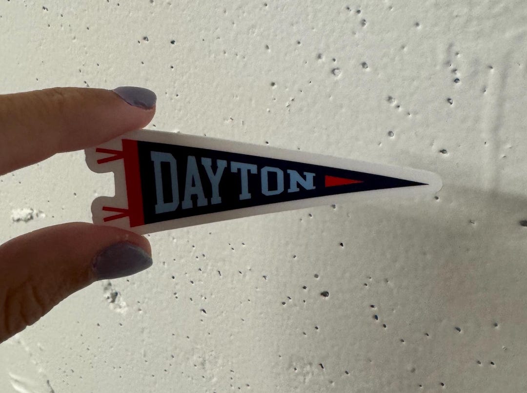 Dayton Navy Blue Pendant Flag Sticker - Etsy