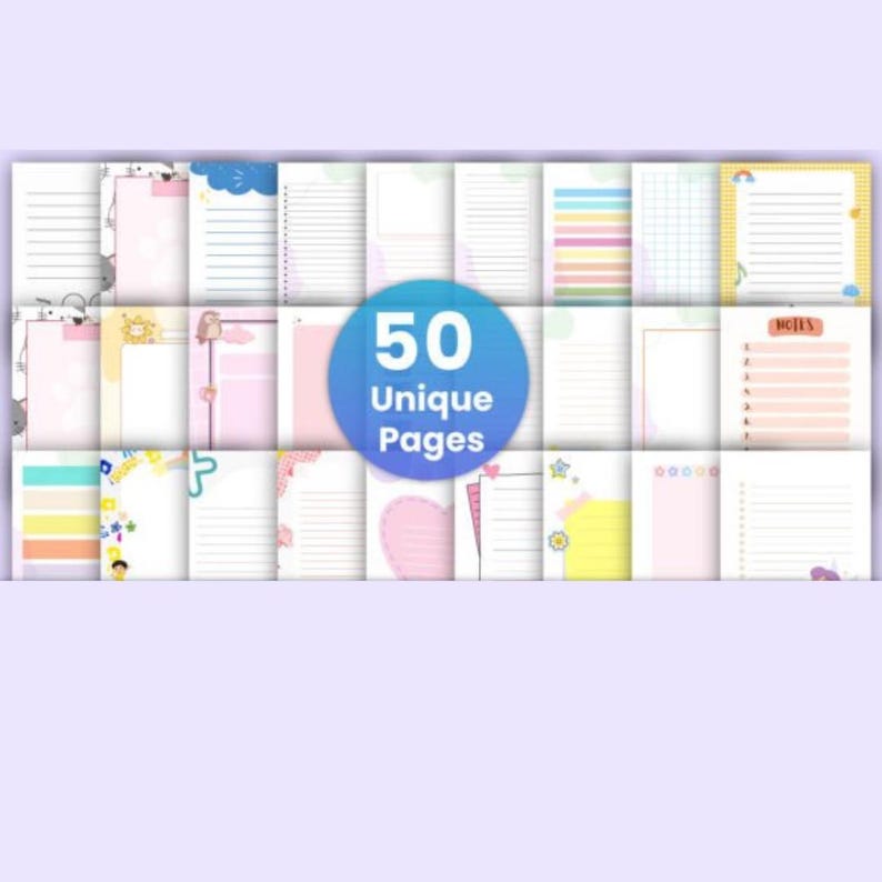 Notebook Paper Bundle - Etsy