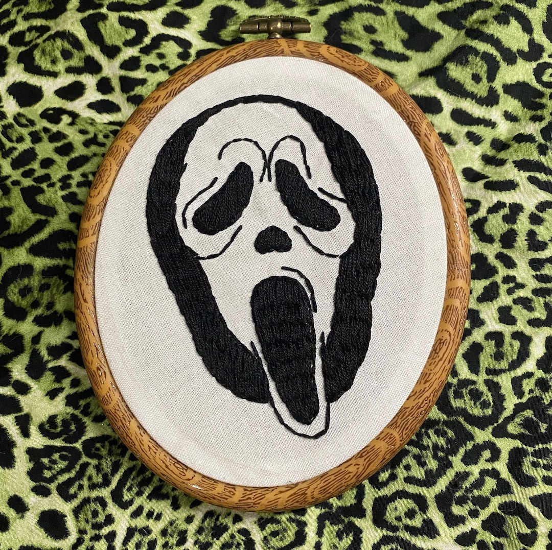 Scream Ghost Face Embroidery Wall Art - Etsy