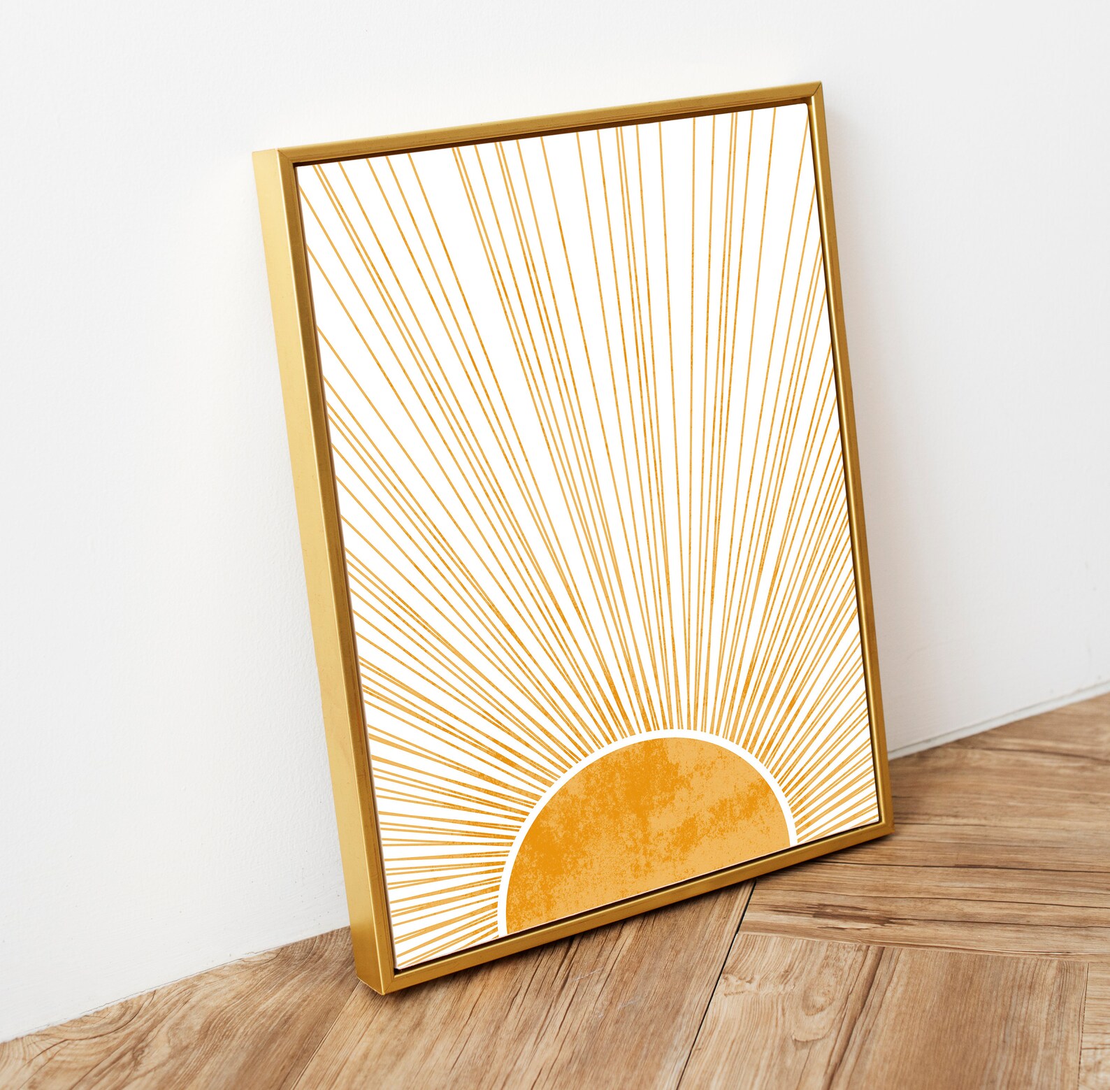 Minimalist Sun Wall Art Sunshine Wall Art Gold Sun Home - Etsy