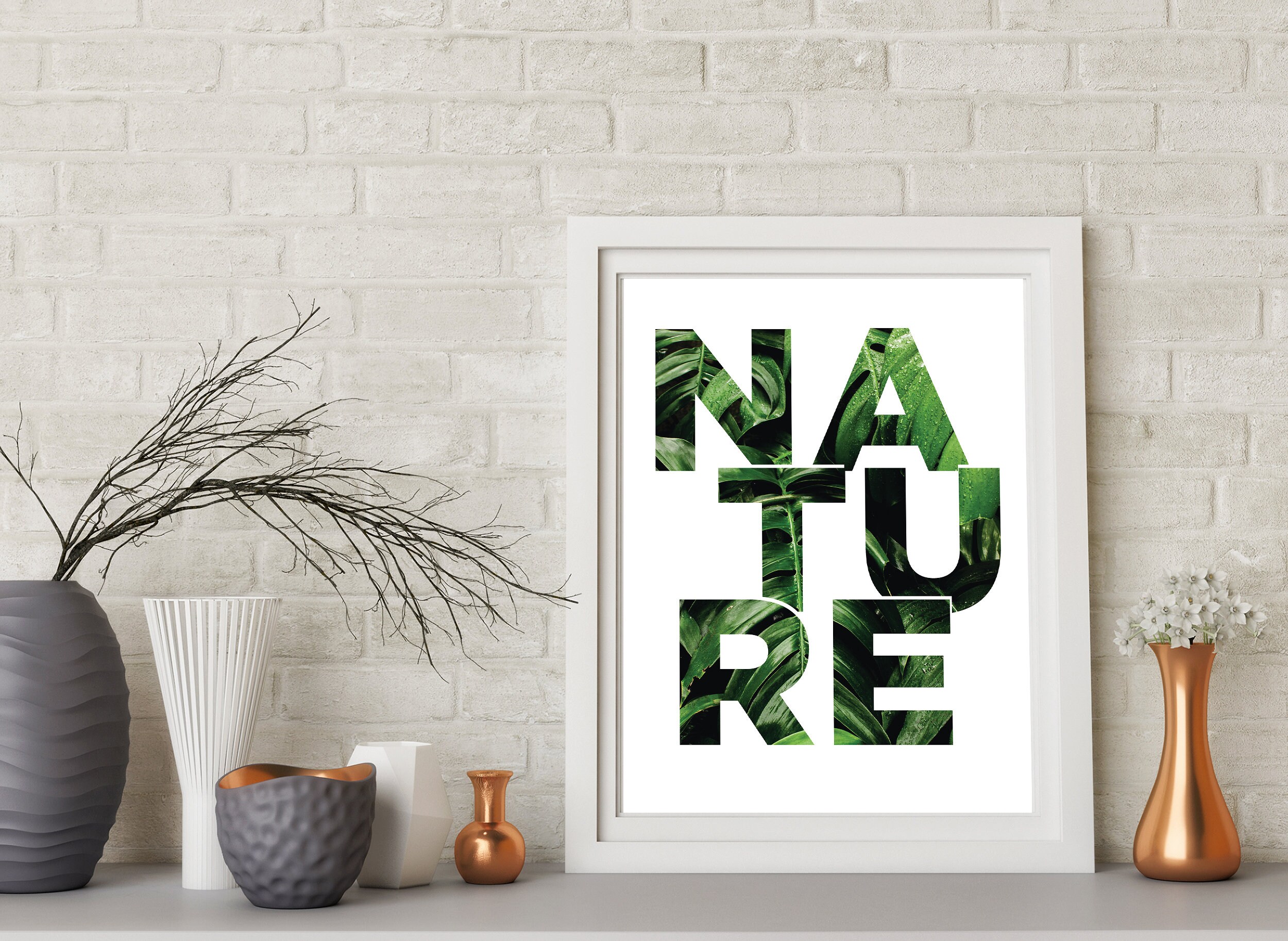 Nature Botanical Wall Decor, Forest Wall Poster, Instant Download ...