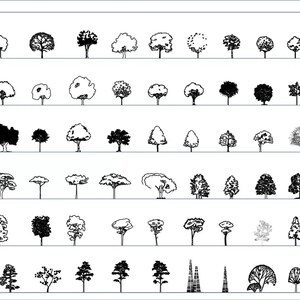 Autocad Tree Bundle 2D DWG Tree End Plant Blocks Templates for Interior ...