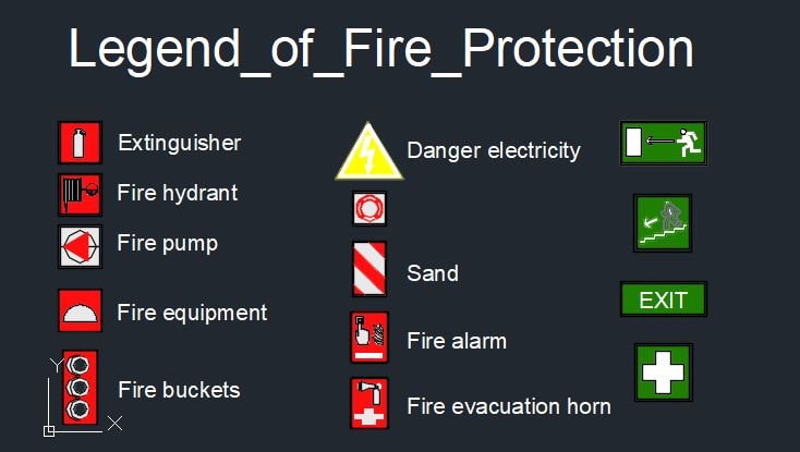Fire Extinguisher Symbol In Autocad
