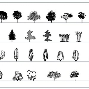 Autocad Tree Bundle 2D DWG Tree End Plant Blocks Templates for Interior ...