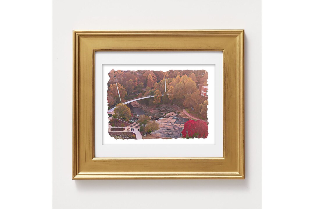 Fall for Greenville, South Carolina Reedy River Liberty Bridge in ...