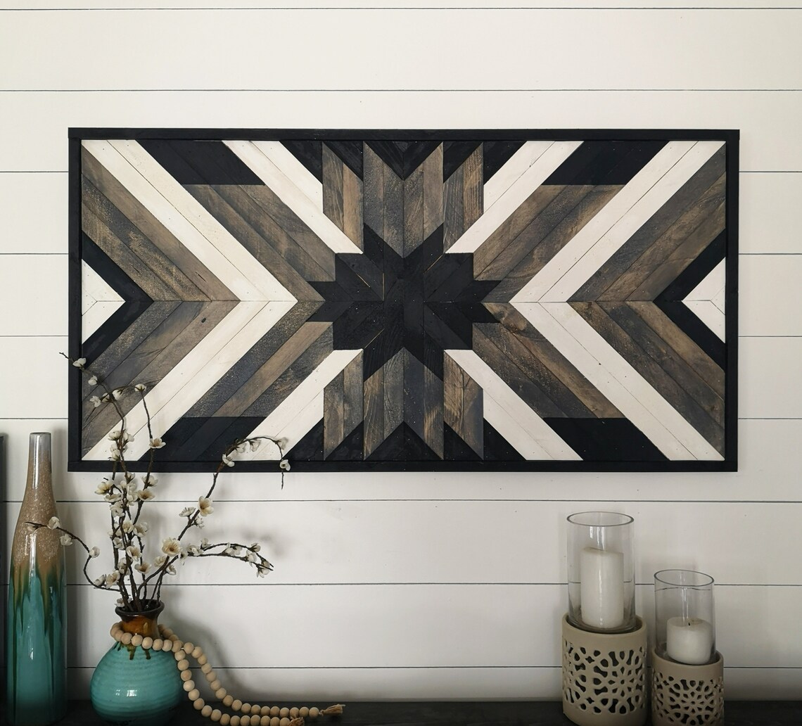 Geometric Pattern Wood Piece - Etsy